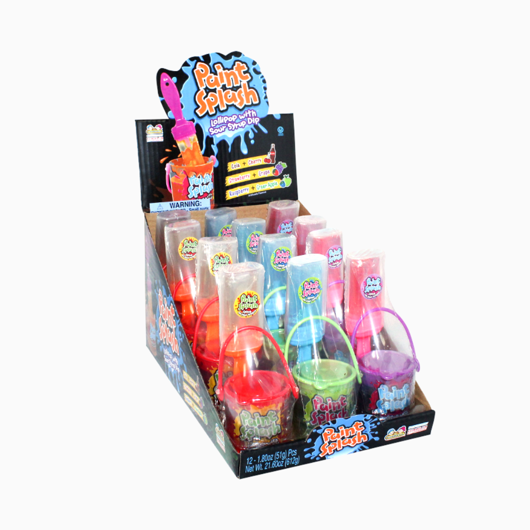 Toy Assorted Paint Splash Lollipop - 12 CT